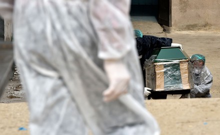 Medical Workers Push Carts Coffin Victim Editorial Stock Photo - Stock ...
