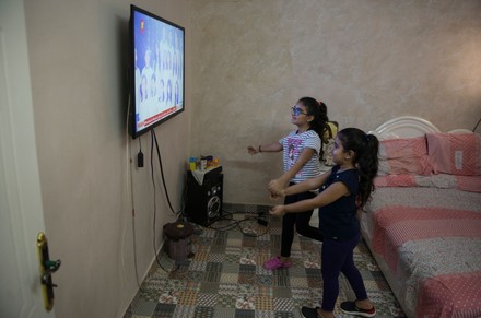 Coptic Girls Reacting While Watching Hymns Editorial Stock Photo ...