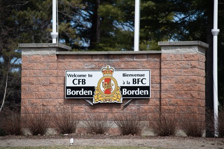 Troops arrive at CFB Borden, Toronto, Canada - 06 Apr 2020 Stock ...