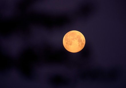 Pink Supermoon Seen Sky Above Speyer Editorial Stock Photo - Stock ...