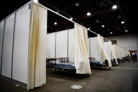 Makeshift Hospital Rooms Tcf Center Detroit Editorial Stock Photo ...