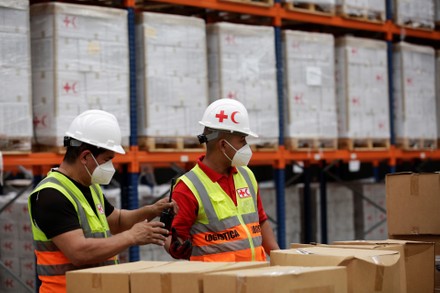 Members International Red Cross Stack Boxes Editorial Stock Photo ...