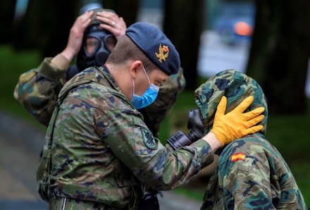 Soldier Helps Comrade Put On Protection Editorial Stock Photo - Stock ...