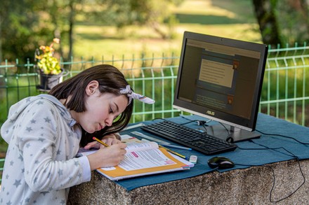 5th Year Student Takes Distance Learning Editorial Stock Photo - Stock ...