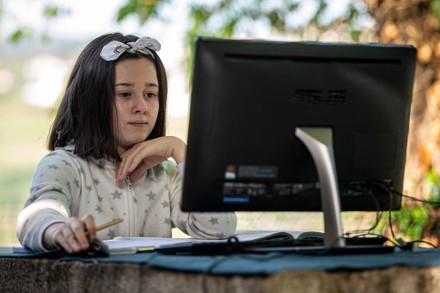 5th Year Student Takes Distance Learning Editorial Stock Photo - Stock ...