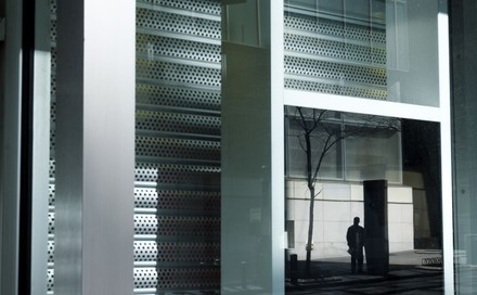 Person Reflected Shuttered Store Window On Editorial Stock Photo ...