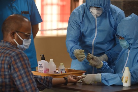 Medics Take Blood Samples Rapid Test Editorial Stock Photo - Stock ...