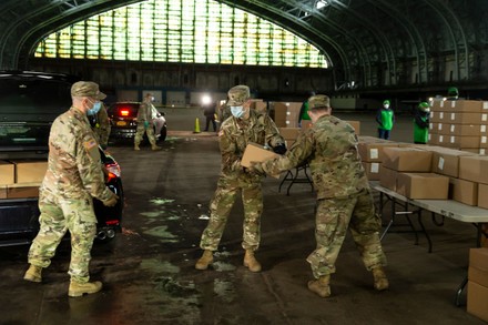 Members National Guard Help Load Boxes Editorial Stock Photo - Stock ...