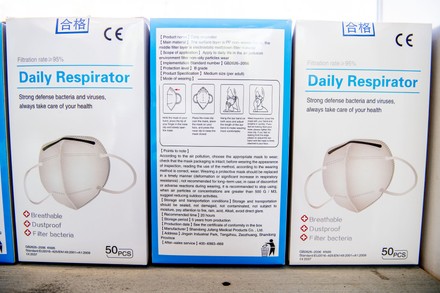 Face Mask Boxes On Display Store Editorial Stock Photo - Stock Image ...