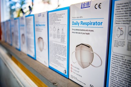 Face Mask Boxes On Display Store Editorial Stock Photo - Stock Image ...
