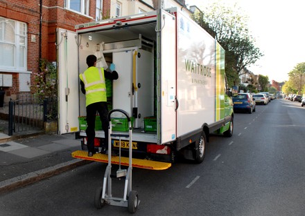 Waitrose Home Delivery Truck Passed By Editorial Stock Photo - Stock ...
