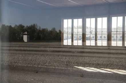 Watchtower Reflected Window Reconstructed Barrack Nazi Editorial Stock ...