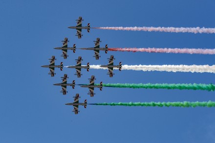 Italian Air Forces Aerobatic Demonstration Team Editorial Stock Photo ...