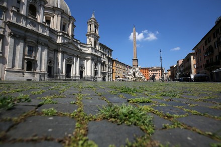 View Empty Piazza Navona Rome Some Editorial Stock Photo - Stock Image ...