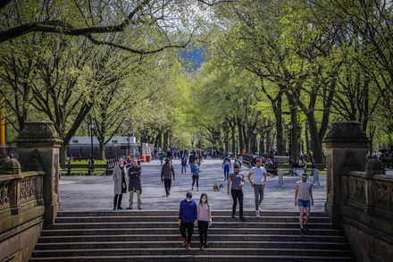Lots People Moving Around Central Park Editorial Stock Photo - Stock ...