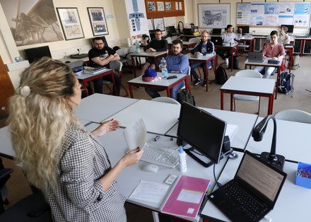 Students Technical School Sit During Lesson Editorial Stock Photo ...