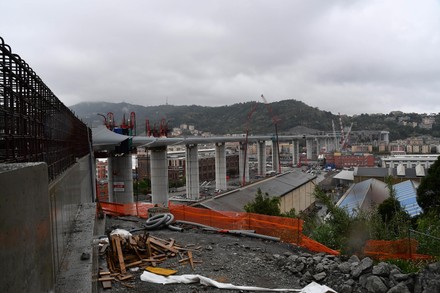 General View New Genoa Motorway Bridge Editorial Stock Photo - Stock ...