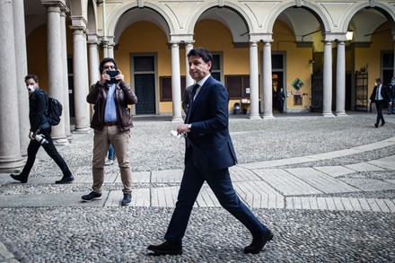 Italian Prime Minister Giuseppe Conte visit to Milan, Italy - 27 Apr ...