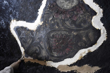 Cultural Relics Expert Restores Mural No Editorial Stock Photo - Stock ...