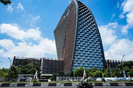 Vehicles Pass Front Phinisi Tower Campus Editorial Stock Photo - Stock ...