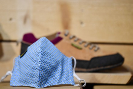 Face Mask Sits Next Shoe Store Editorial Stock Photo - Stock Image ...