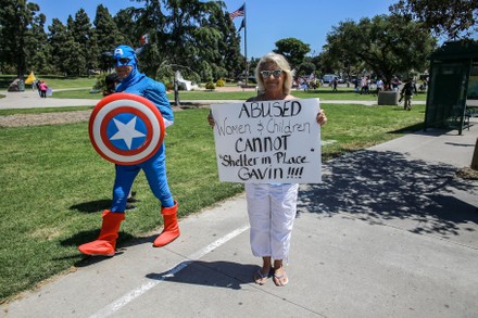 Protester Dressed American Captain Outfit Walks Editorial Stock Photo ...