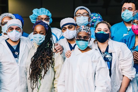 Medical Workers Seen Outside Wyckoff Heights Editorial Stock Photo ...
