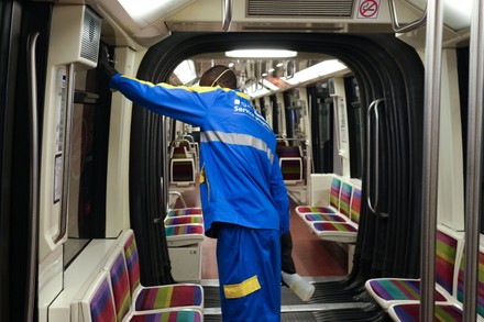 Paris Metro cleaning at station Chateaux de Vincennes, France - 01 May ...