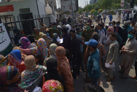 Large Numbers People Stand Queue Without Editorial Stock Photo - Stock ...