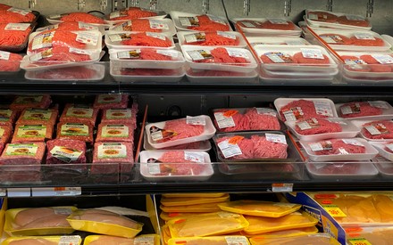 Packaged Ground Beef Displayed Sale Meat Editorial Stock Photo - Stock ...