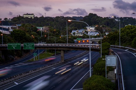 State Highway One Urban Motorway Wellington Editorial Stock Photo ...