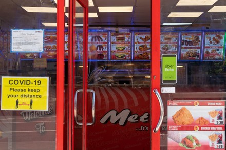 Plastic Screens Takeaway Store Installed Order Editorial Stock Photo ...