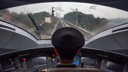 Bullet Train Driver On Duty On Editorial Stock Photo - Stock Image ...