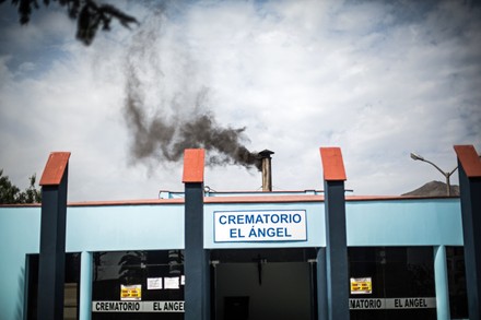 Crematorium Chimney Expelling Black Smoke Angel Editorial Stock Photo ...