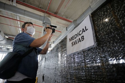 Cameraman Films Above Partition Medical Swab Editorial Stock Photo ...
