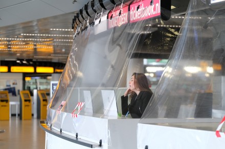Woman Working Ticket Desk Pictured Past Editorial Stock Photo - Stock ...