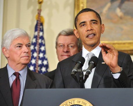 __COUNT__ US President Obama with Senate Democratic Caucus after health ...