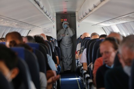 Israeli Air Stewardess Wearing Protective Equipment Editorial Stock ...