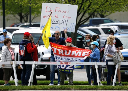 Demonstrators Attend Reopen New York Rally Editorial Stock Photo ...