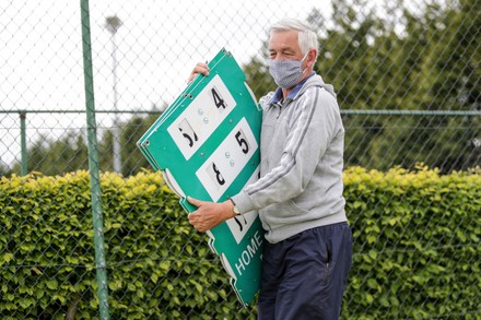Club Groundsman Michael Relihan Installs Net Editorial Stock Photo ...
