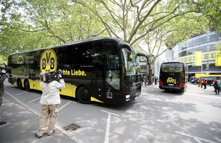 Borussia Dortmund Team Arrives Two Separate Editorial Stock Photo ...