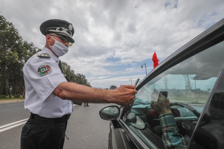 Moroccan Police Officer Checks Movement Authorization Editorial Stock ...