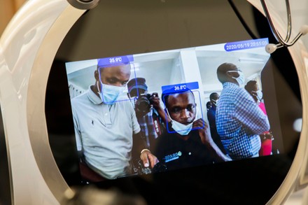 Smart Mobile Robot Measures Peoples Body Editorial Stock Photo - Stock ...