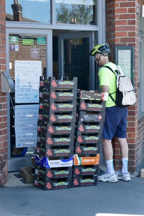 Cyclist Queue Fresh Fruit Veg Pop Editorial Stock Photo - Stock Image ...