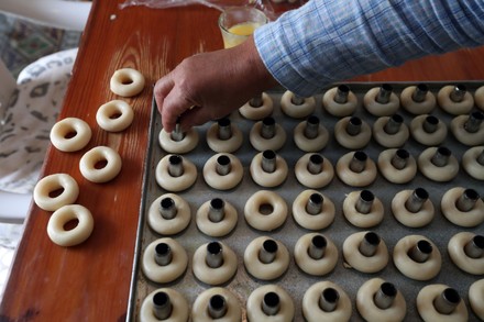 Tunisian Woman Prepares Pastry Called Kaak Editorial Stock Photo ...