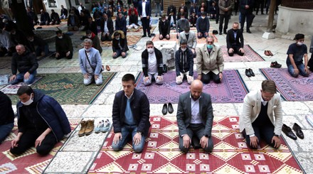 Bosnian Muslims Wearing Face Mask Attend Editorial Stock Photo - Stock ...