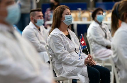 Cuban Health Worker Attends Welcome Ceremony Editorial Stock Photo ...