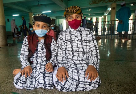 Muslims Boys Wear Face Masks They Editorial Stock Photo - Stock Image ...