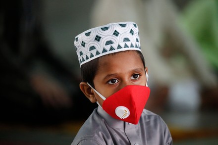 Muslims Boy Wears Face Mask He Editorial Stock Photo - Stock Image ...