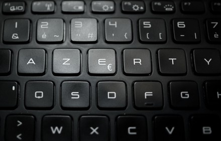 Detail Black Computer Keyboard Azerty Layout Editorial Stock Photo ...
